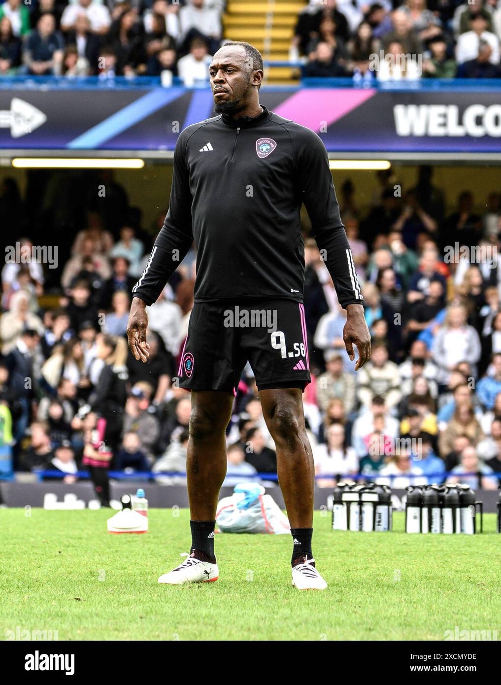 Usain Bolt at the England XI v World XI, Soccer Aid for Unicef 2024 ...