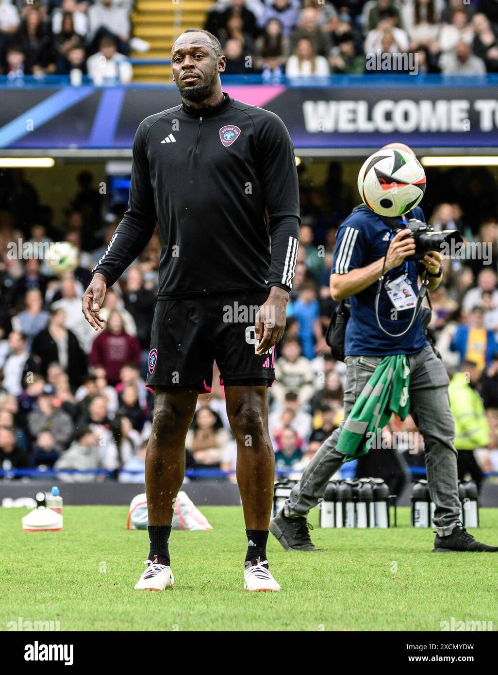 Usain Bolt at the England XI v World XI, Soccer Aid for Unicef 2024 ...