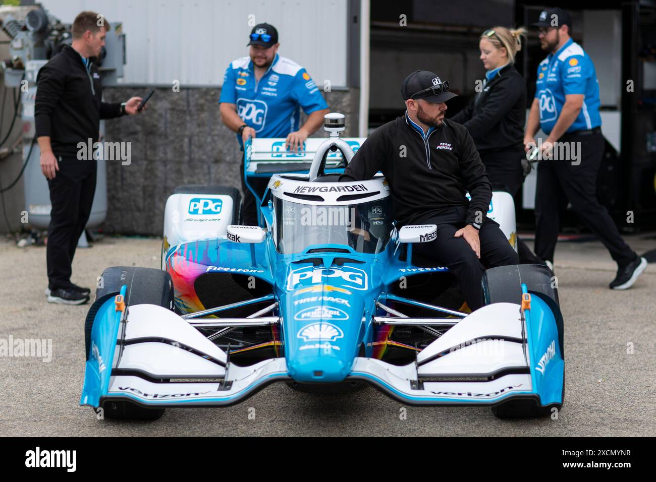 June 08, 2024: IndyCar #2 Josef Newgarden's Team Penske PPG race car ...