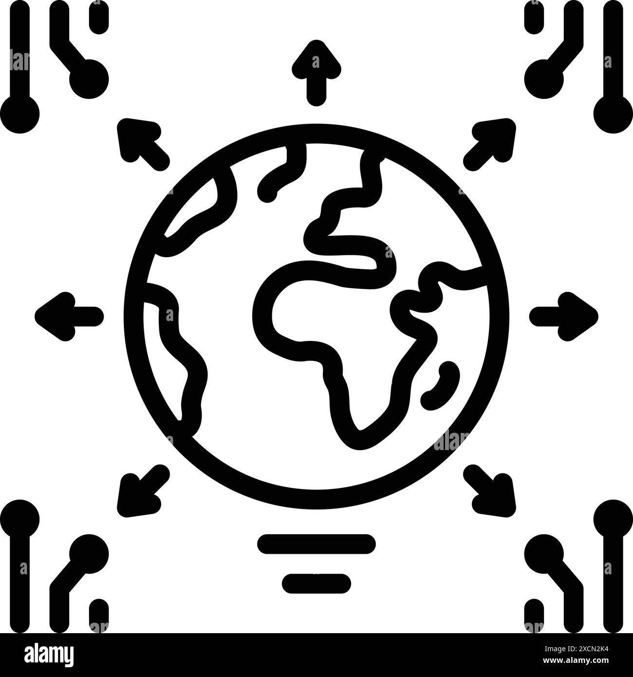 Digital technology world logo Black and White Stock Photos & Images - Alamy