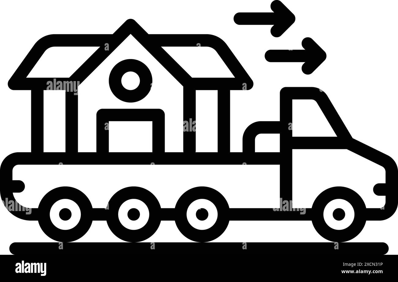 Truck moving house logo hi-res stock photography and images - Alamy
