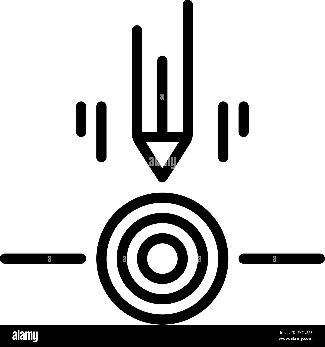 Objectives icon Black and White Stock Photos & Images - Alamy