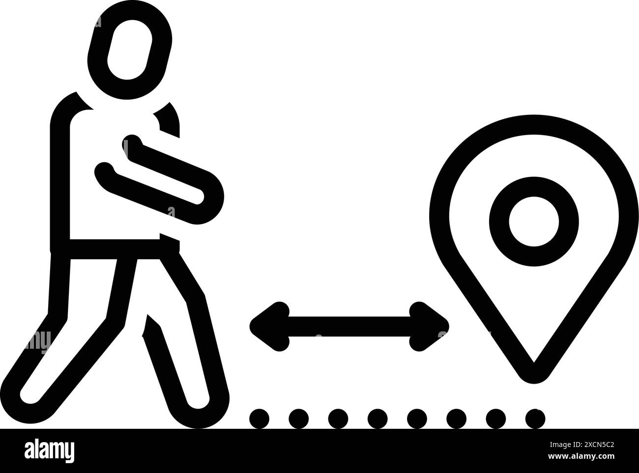 Walking the distance Stock Vector Images - Alamy