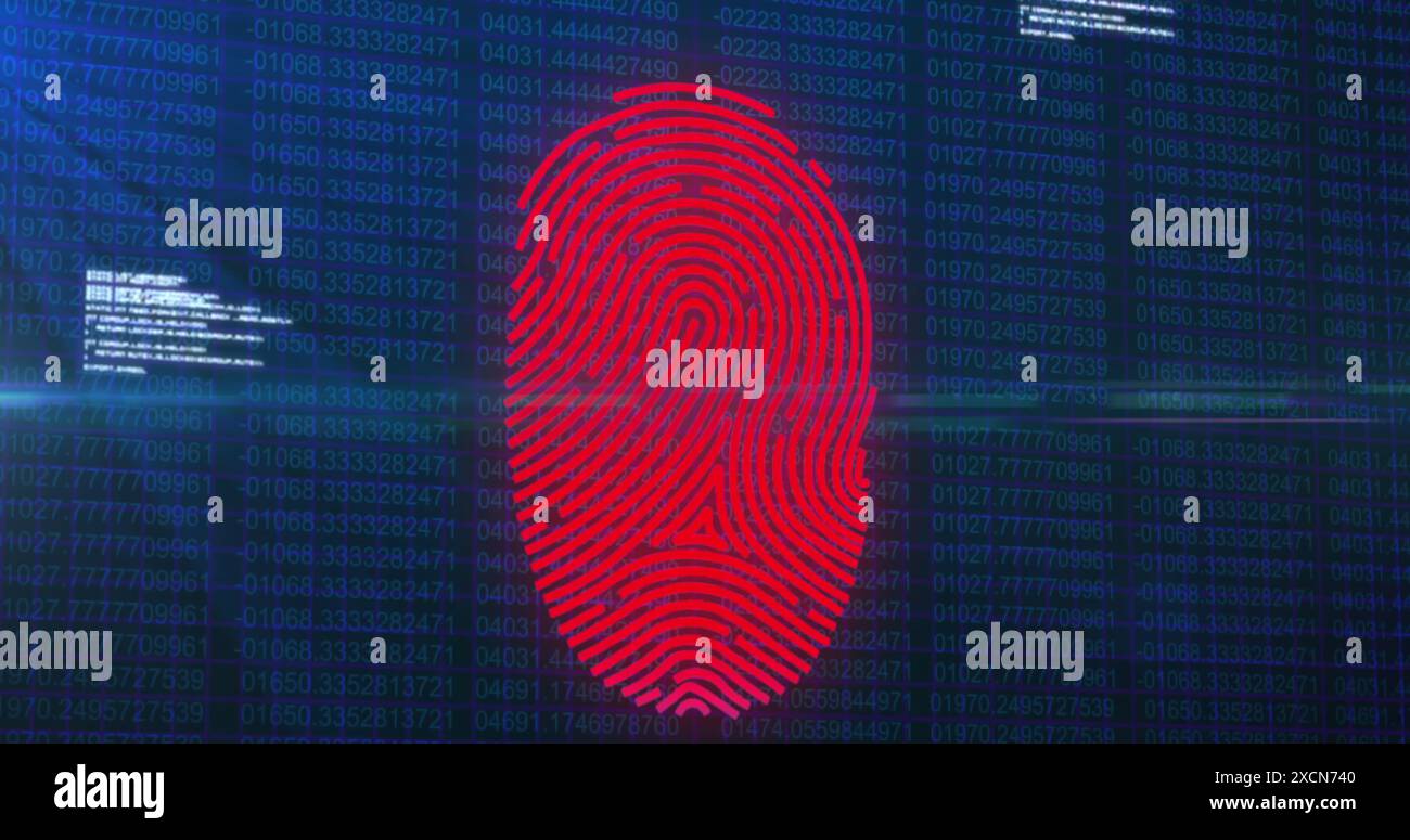 Image biometric fingerprint binary hi-res stock photography and images - Alamy