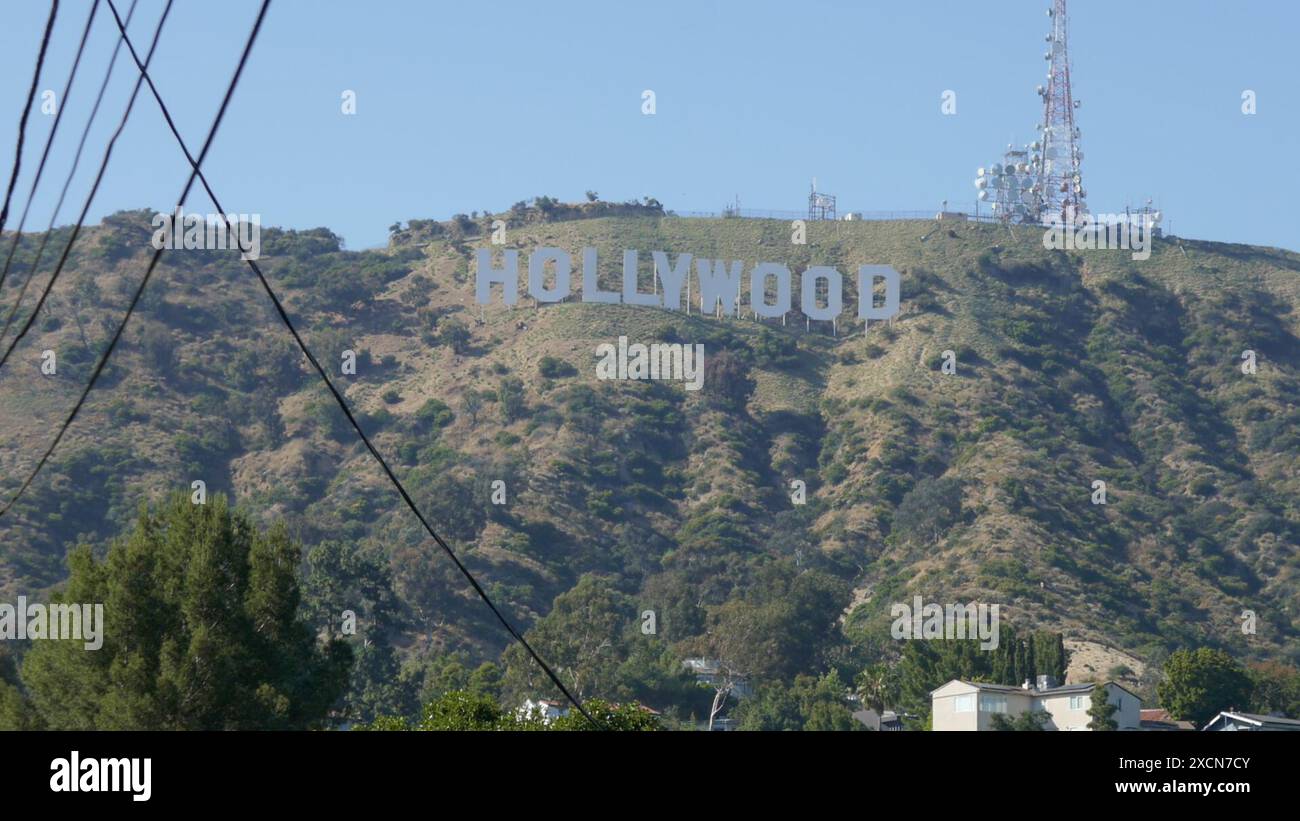 Los Angeles, California, USA 14th June 2024 Hollywood Sign view in ...