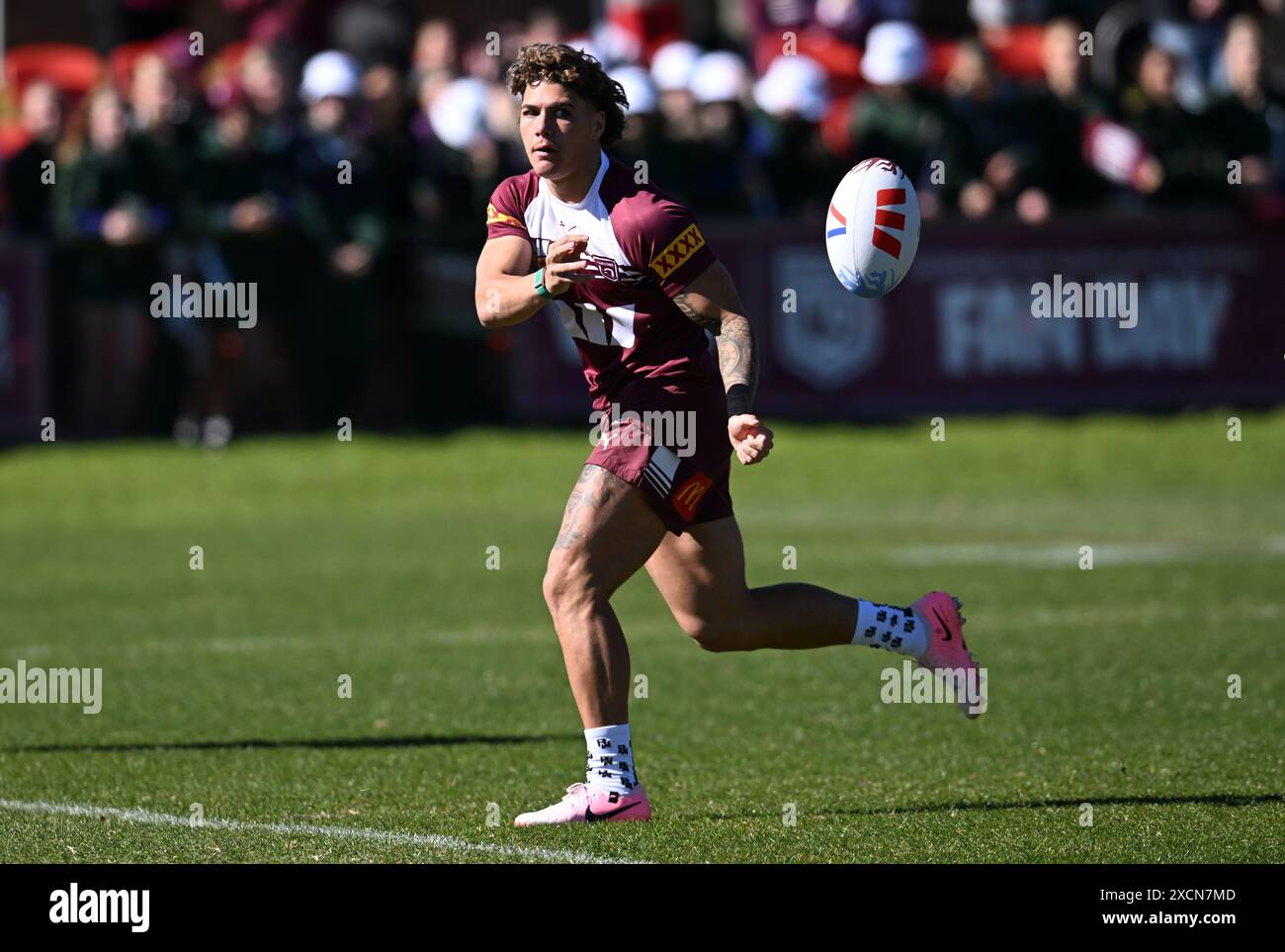 Toowoomba, Australia. 18th June, 2024. Reece Walsh in action during a ...