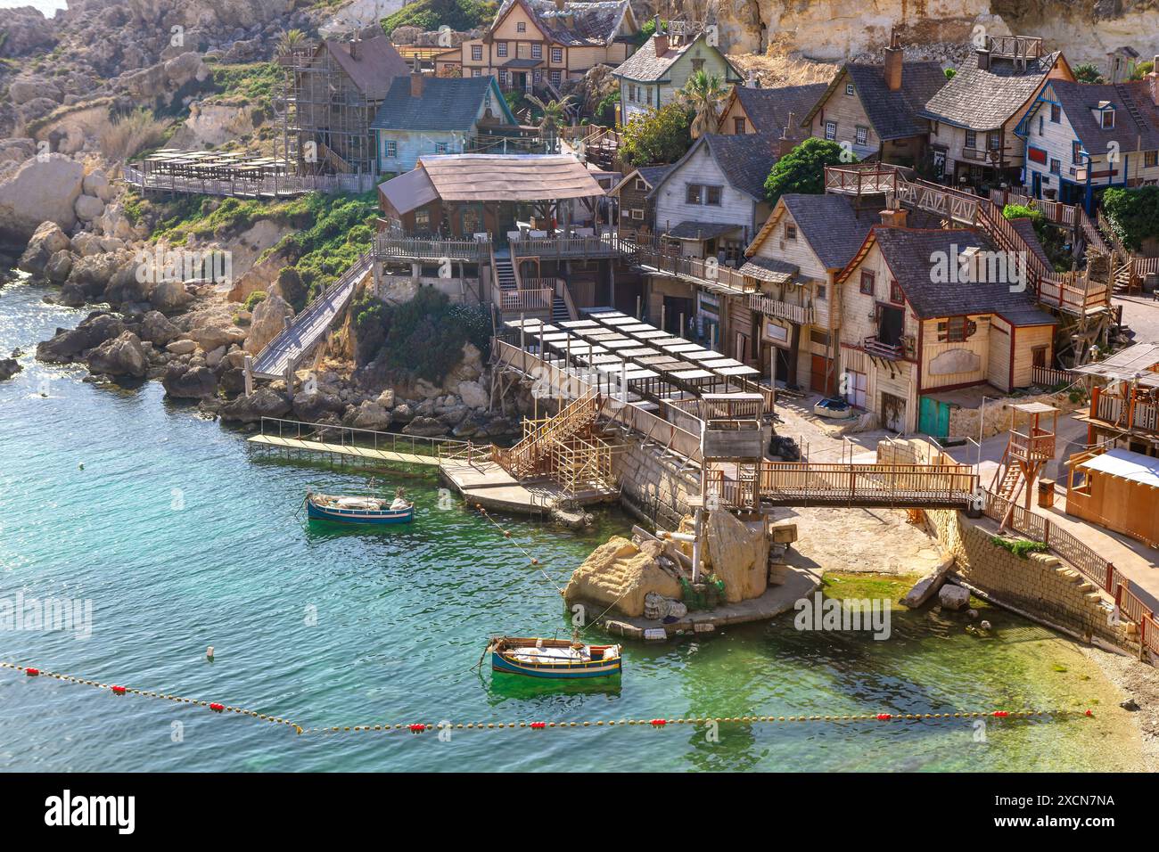 Picturesque coastal village with a charming landscape. Fishing village ...