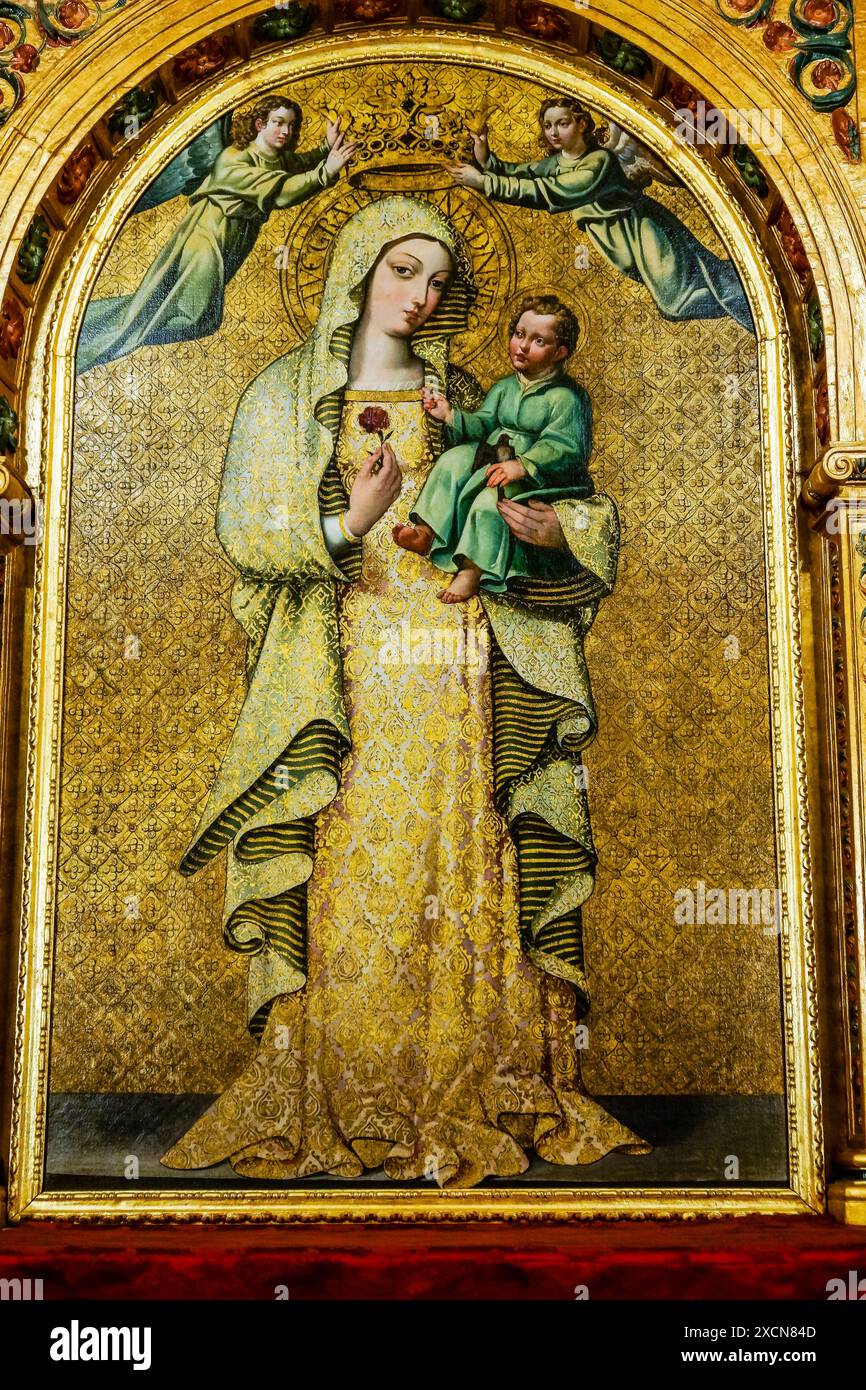 virgin mary in the backstage, Mosque-cathedral of Cordoba, Andalusia ...