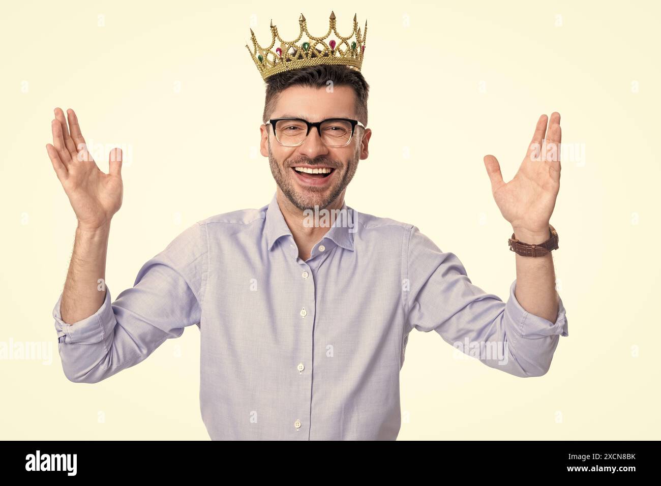 crown reward for boss. successful boss wear crown for business success ...