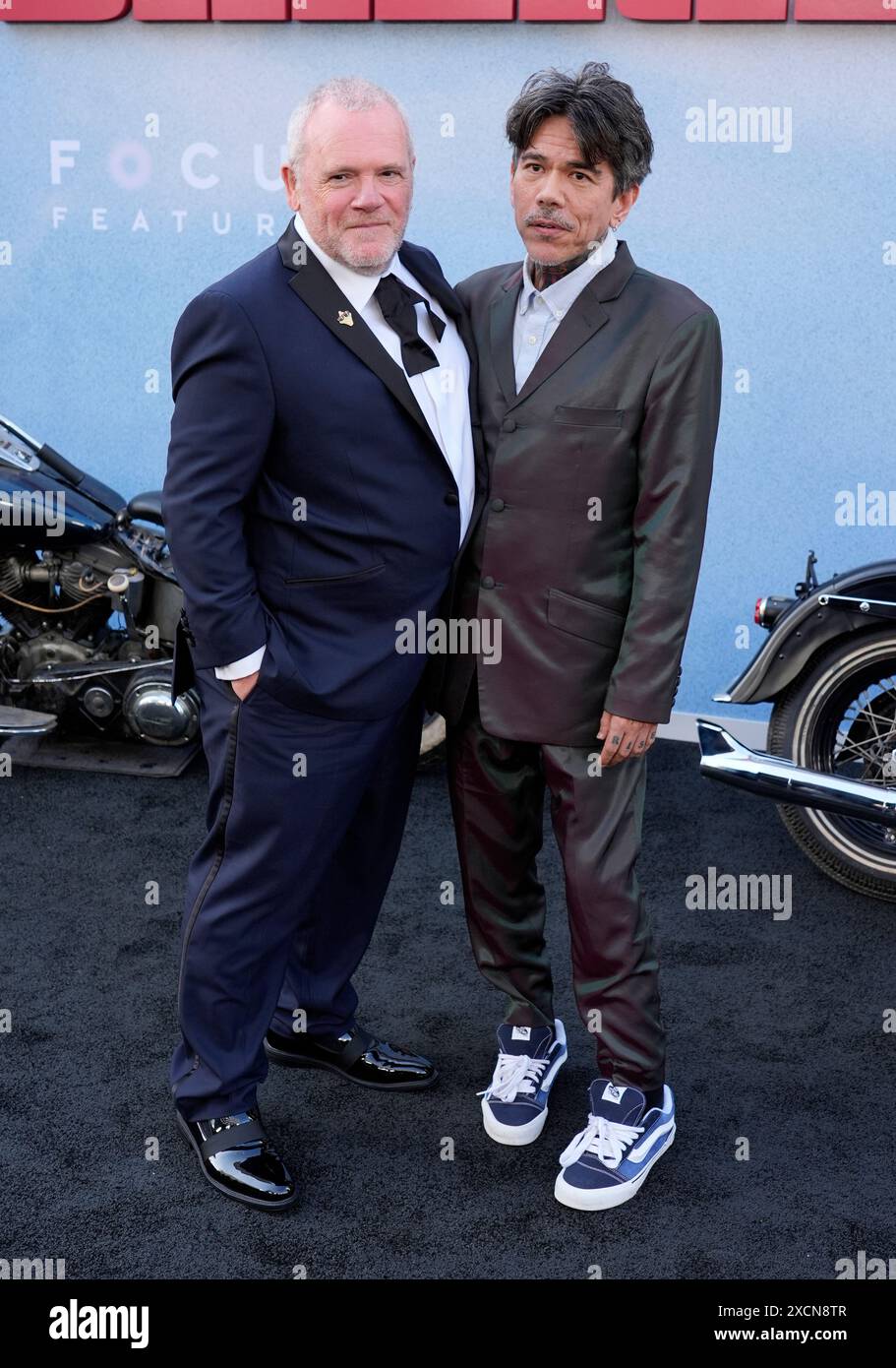 Hugo Burnham, left, and David Pajo pose together at the premiere of the ...