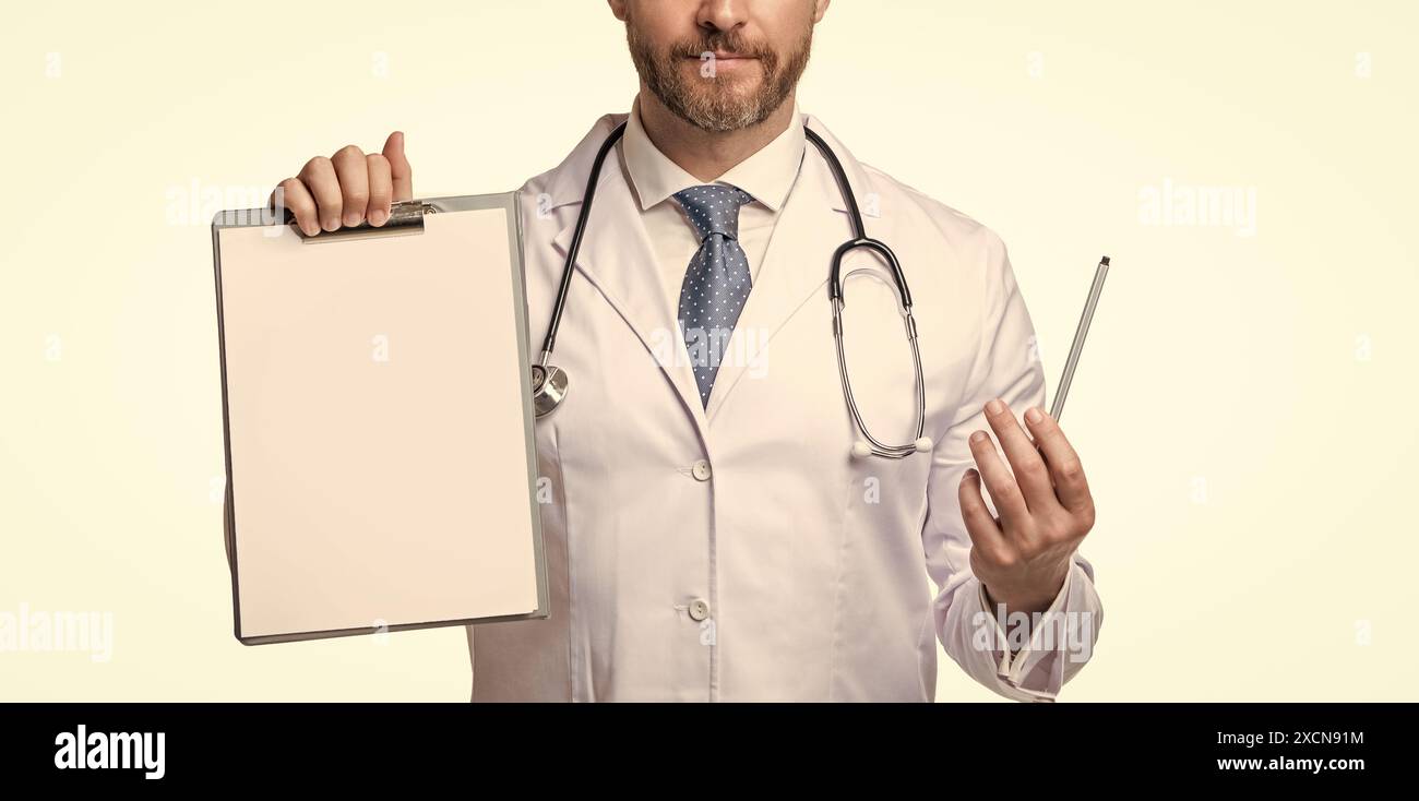 doctor with clinical record. doctor showing clinical record Stock Photo ...