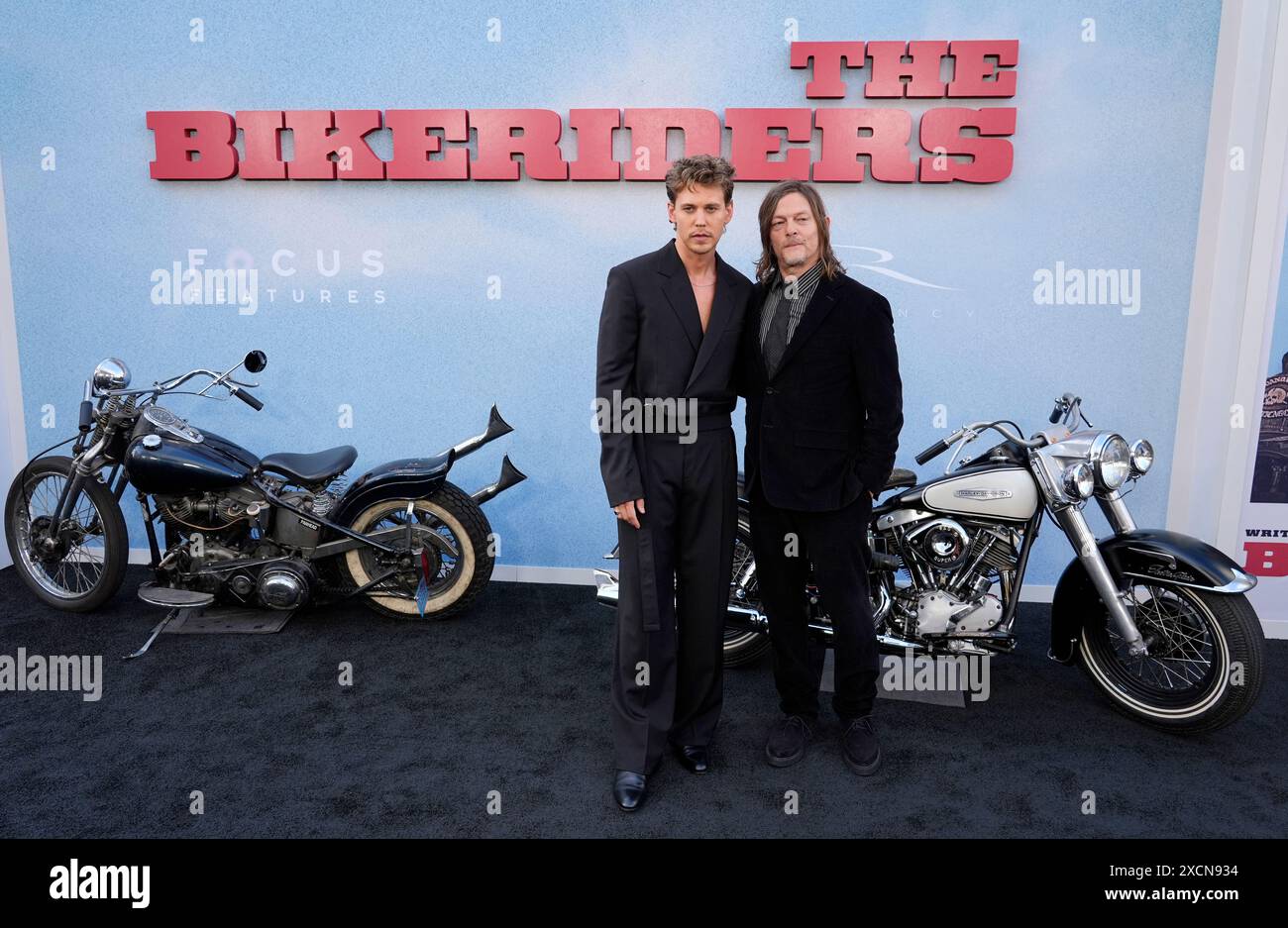 Austin Butler, left, and Norman Reedus pose together at the premiere of ...