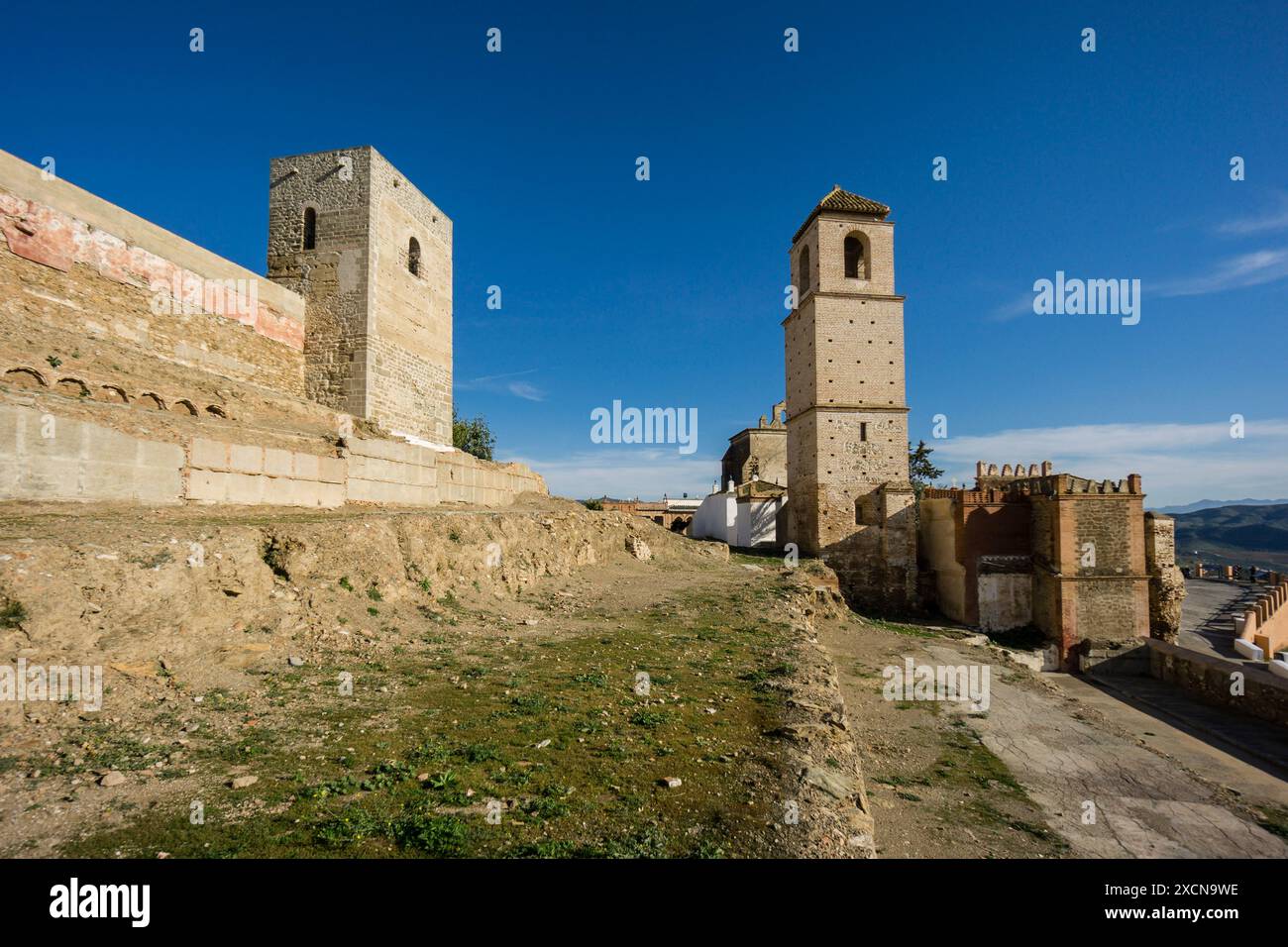 Castle of Álora, walled enclosure, 10th century, Cerro de Las Torres ...