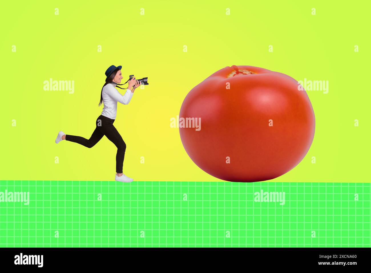 Trend artwork sketch image composite 3D photo collage of young woman ...