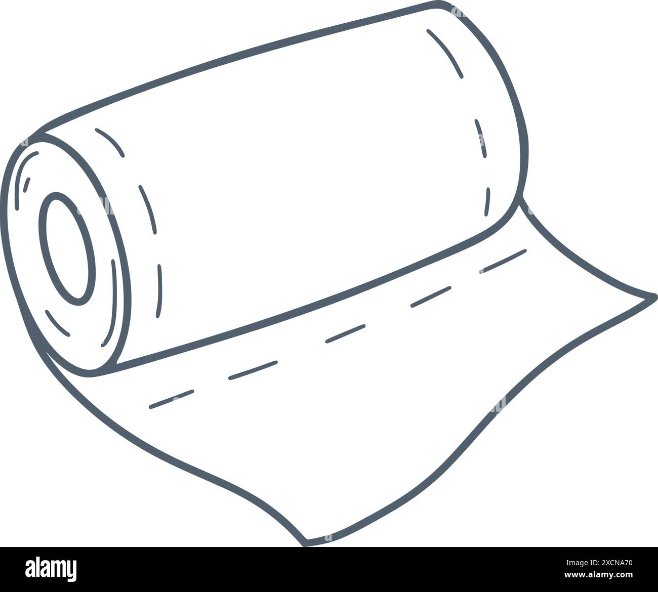 Paper towel roll doodle sketch style illustration Stock Vector Image ...