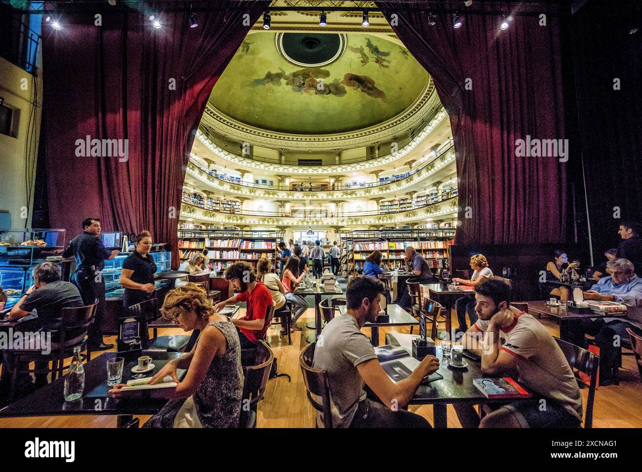 El Ateneo library, former Grand Splendid theater from the beginning of ...