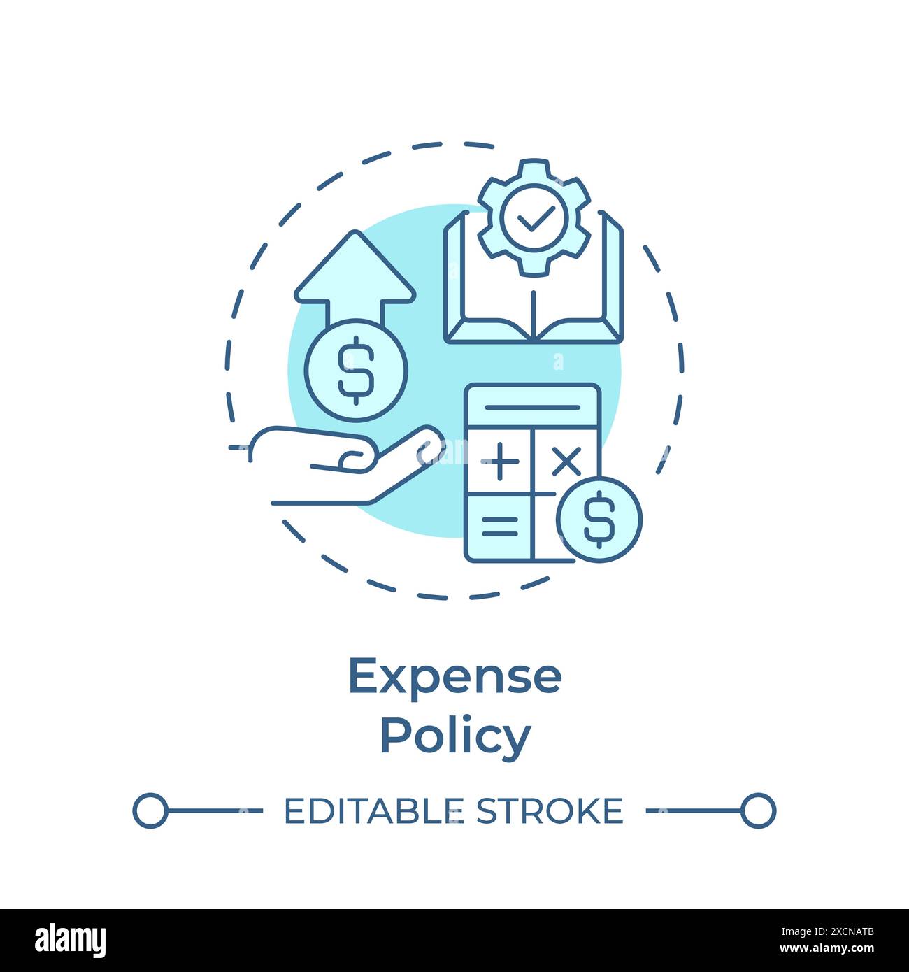 Expense policy soft blue concept icon Stock Vector Image & Art - Alamy