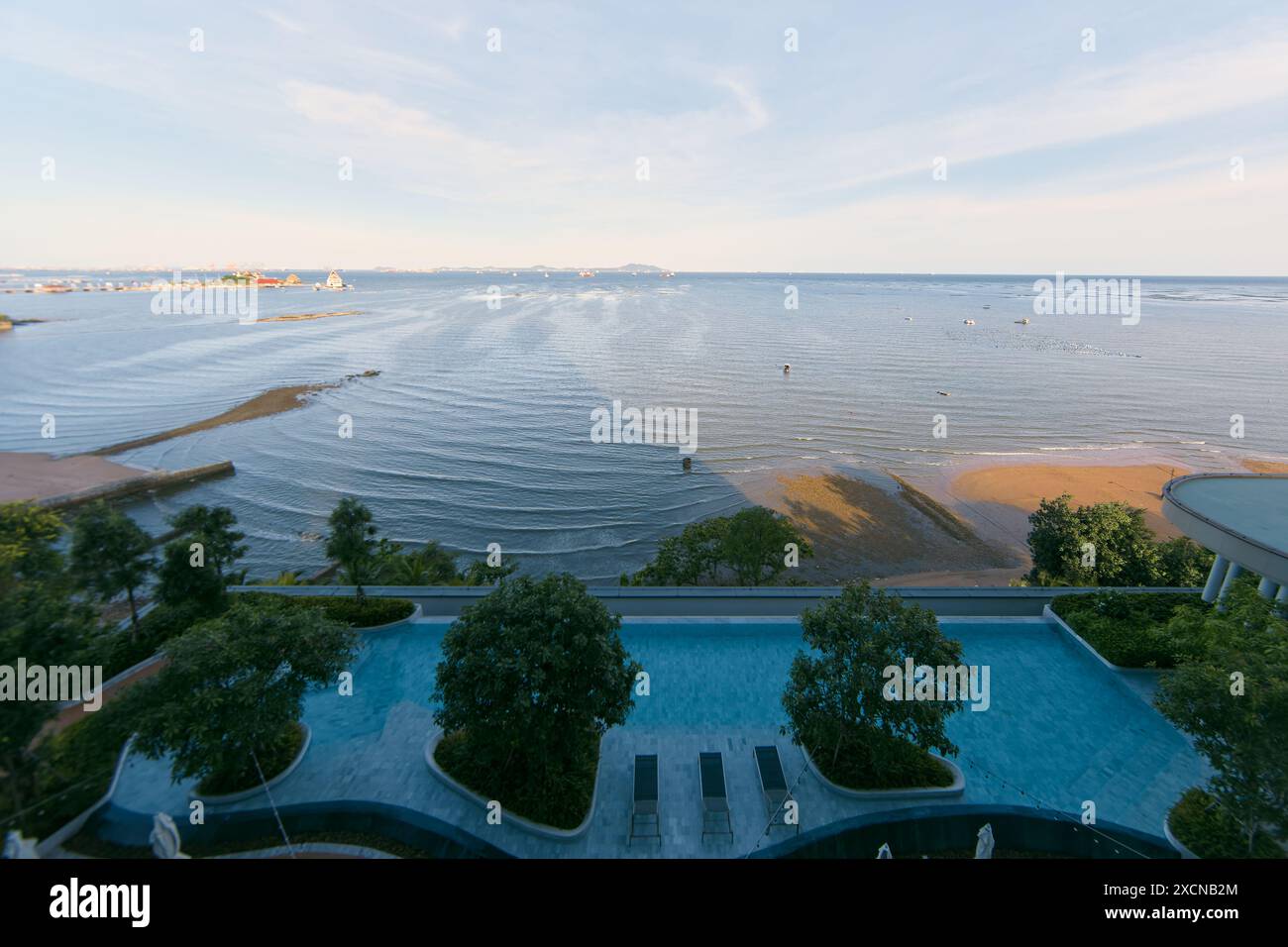 Landscape of Sriracha with sea ,Chonburi, Thailand Stock Photo - Alamy