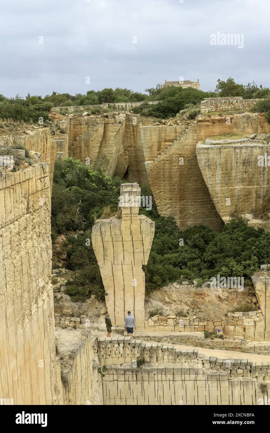 A captivating view of the ancient quarry walls at Lithica Pedreres de s ...