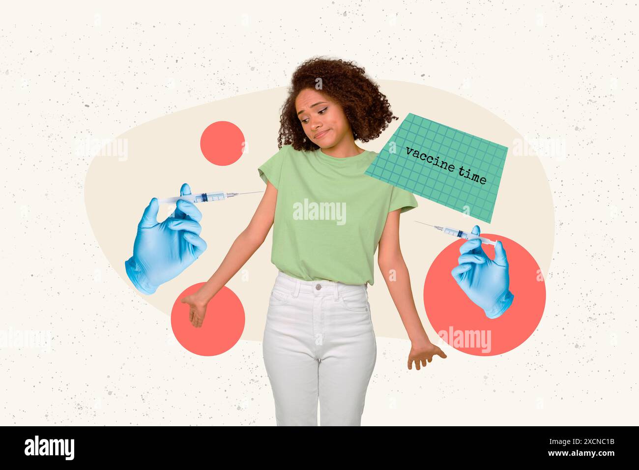 Trend artwork composite sketch image photo collage of young lady ill ...