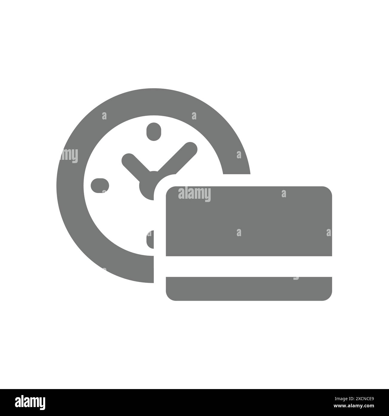 Pending payment vector icon. Fast money transfer and banking with clock ...