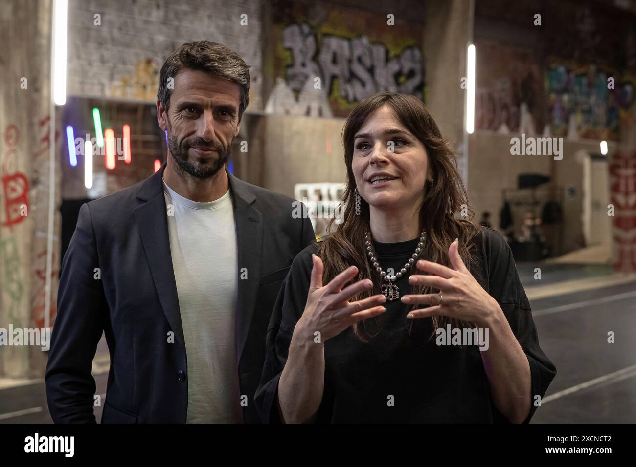 Olympics Dance Director Maud Le Pladec and Tony Estanguet, President of ...