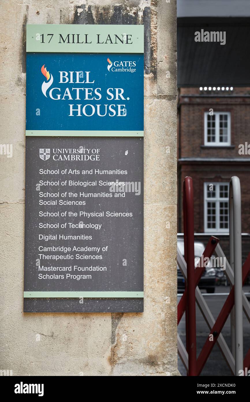 Bill Gates Sr House, 17 Mill Lane, University of Cambridge, England ...
