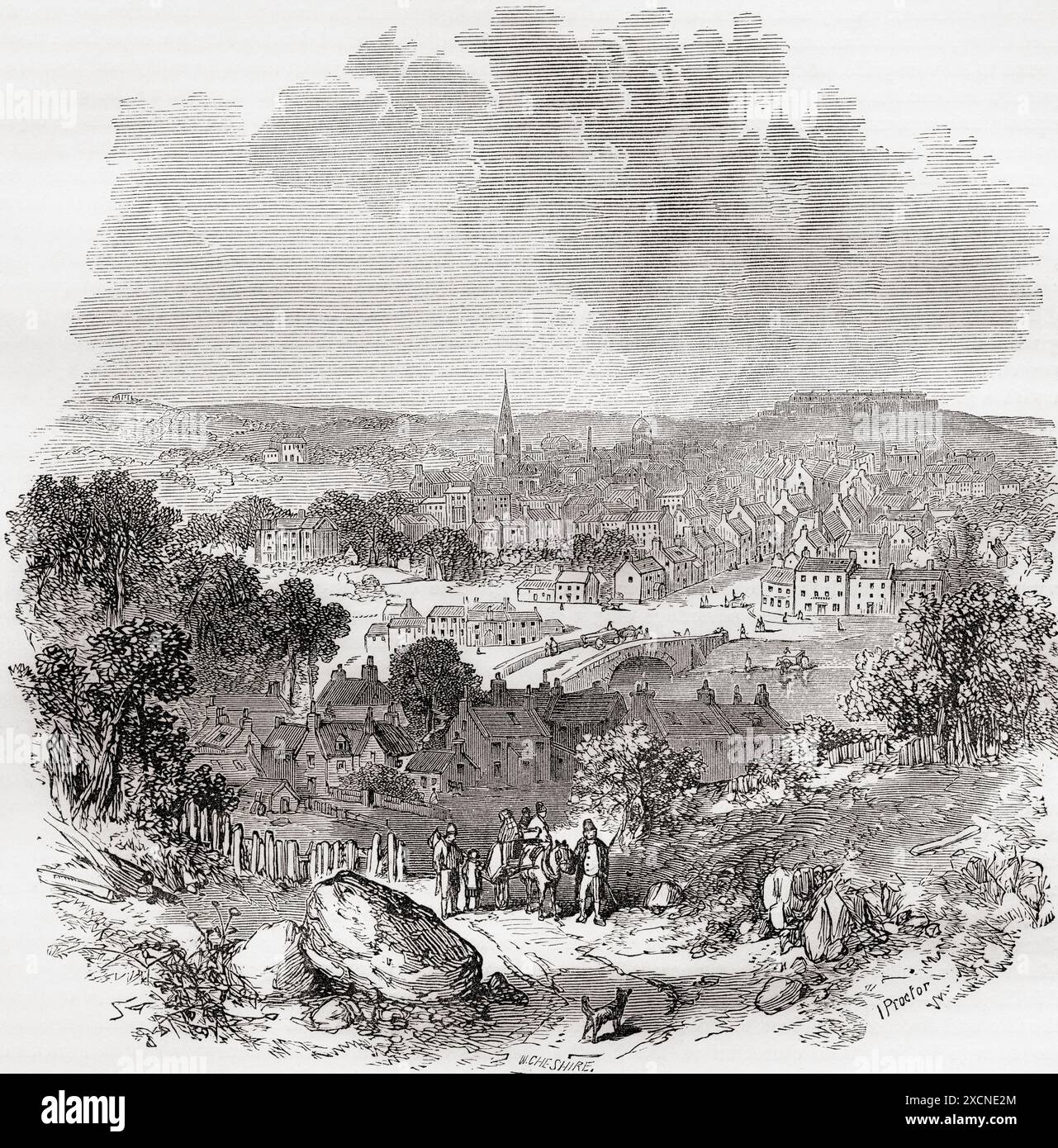 View of Armagh, County Armagh, Northern Ireland, 19th century. From ...