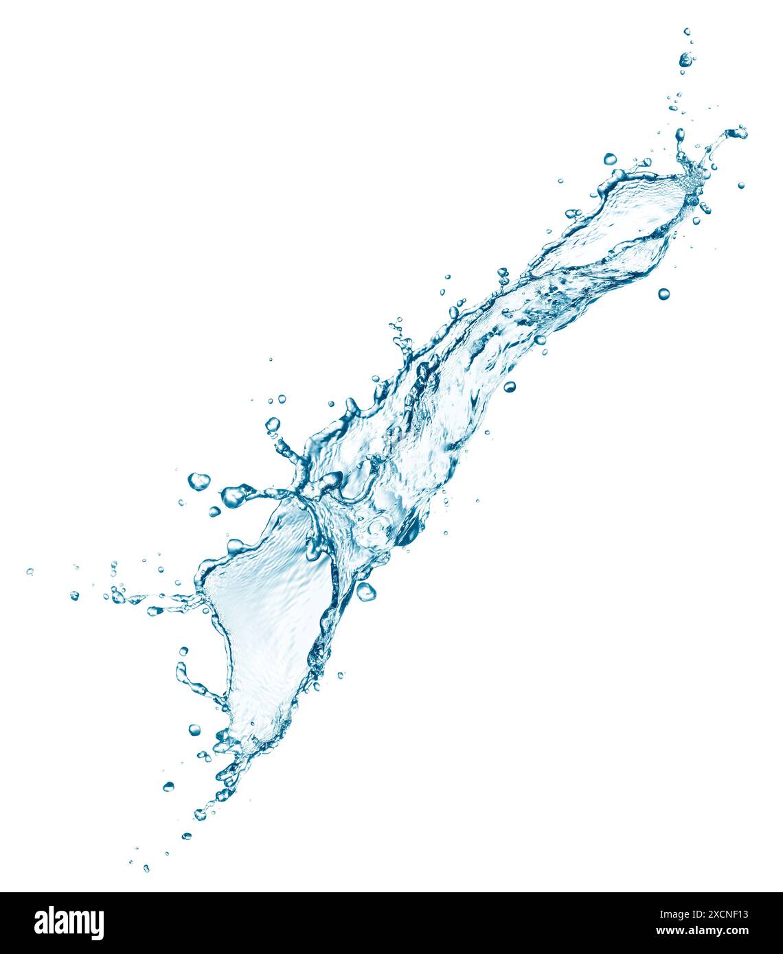 Flowing water splash isolated on white background Stock Photo - Alamy