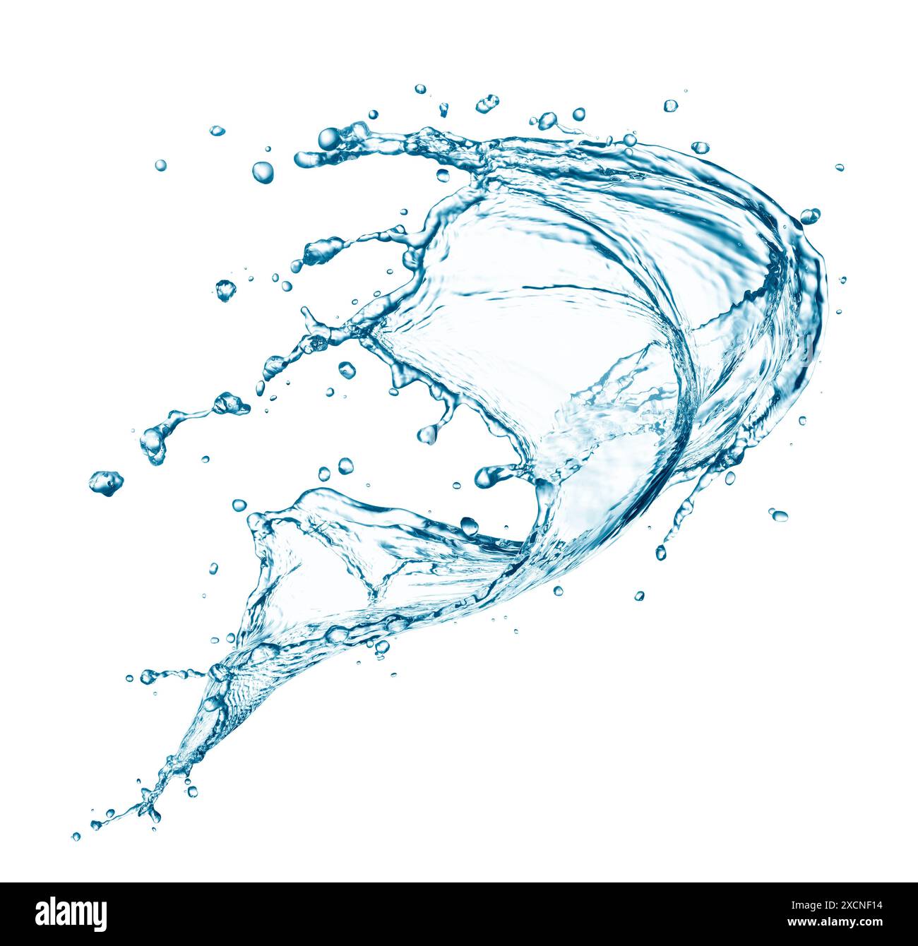 Twisted water splash isolated on white background Stock Photo - Alamy
