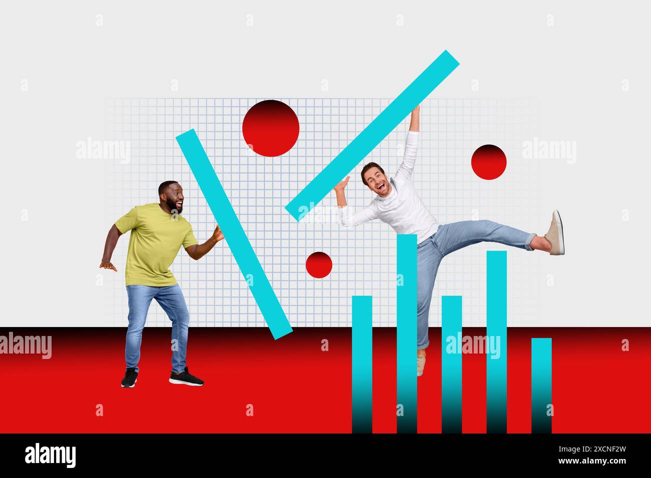 Trend artwork sketch image photo collage of workspace huge platform ...