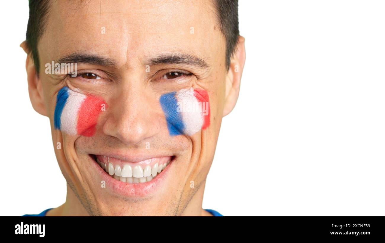 Man with a french flag hi-res stock photography and images - Alamy