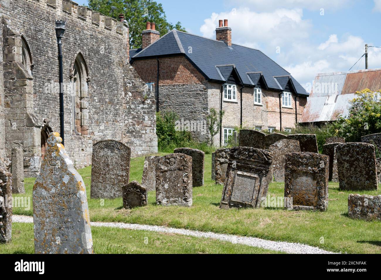 St. Giles churchyard, Chesterton, Warwickshire, England, UK Stock Photo ...