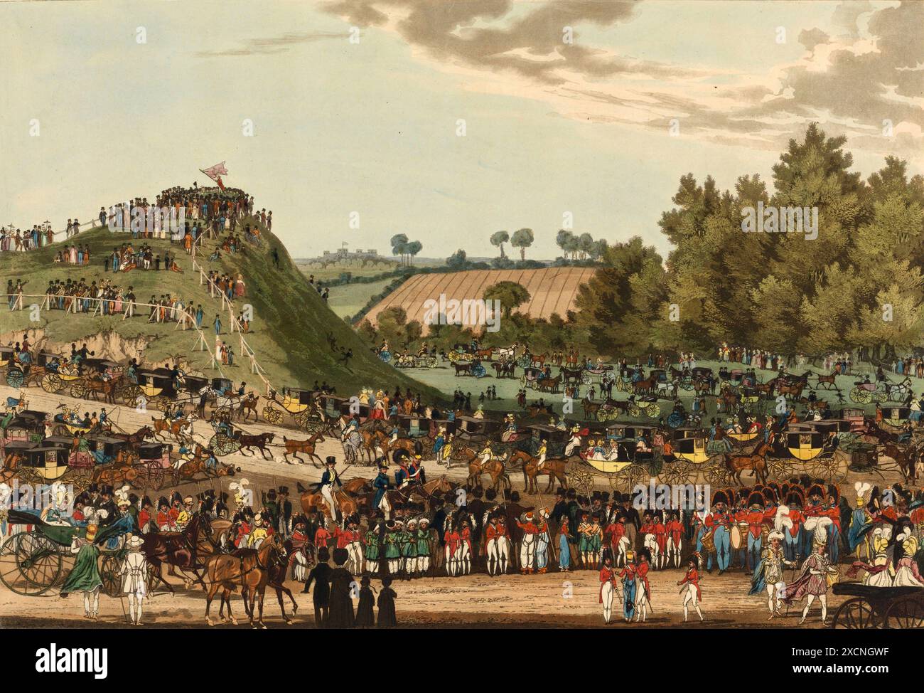 Die Zeremonie der Prozession nach Montem, 1850, England, Historisch ...