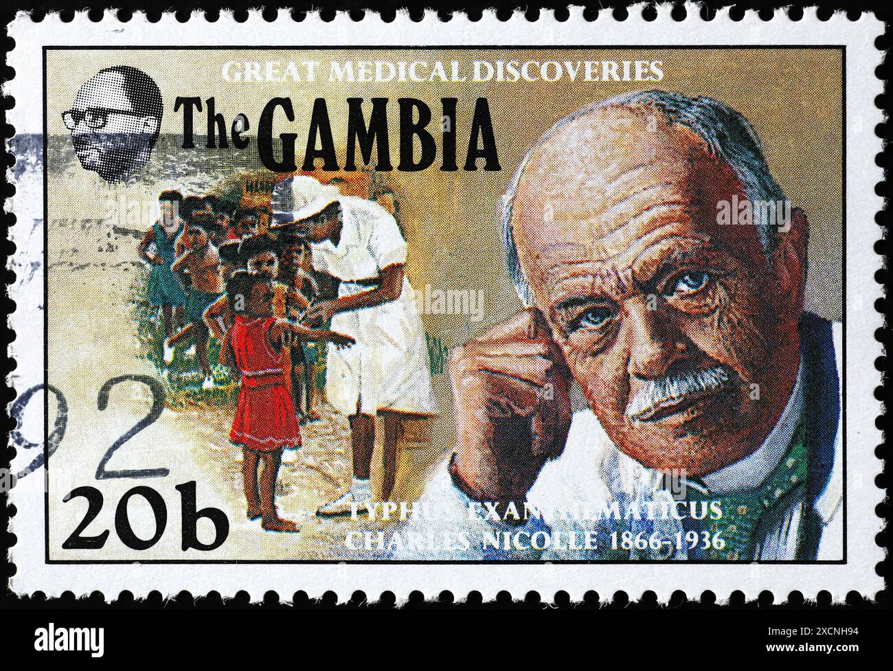 Bacteriologist Charles Nicolle on postage stamp Stock Photo - Alamy