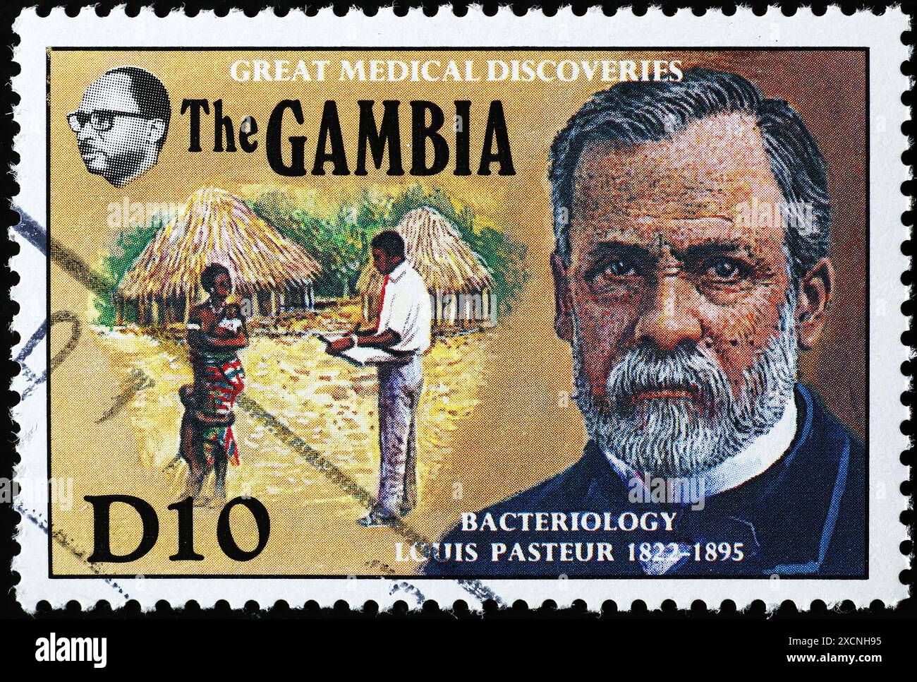 Bacteriologist louis Pasteur on postage stamp Stock Photo - Alamy