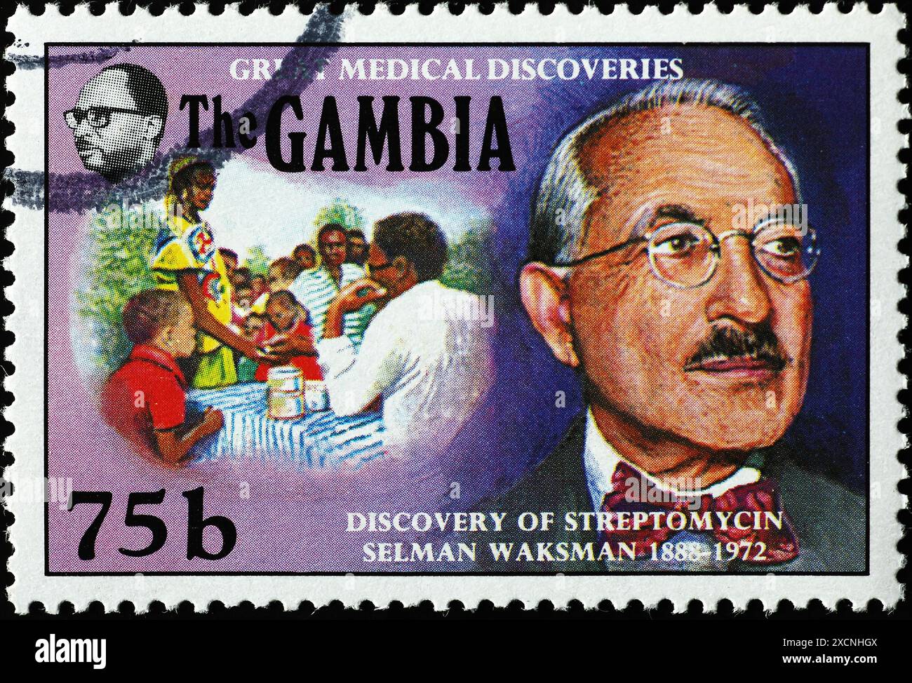 Discovery of streptomycin by Selman Waksman celebrated on stamp Stock ...