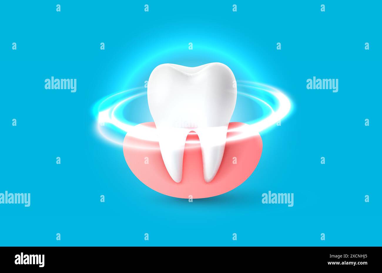 Protection of teeth, treatment against viruses and caries. Vector Stock ...