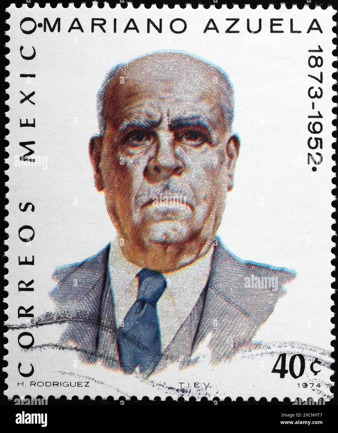 Mariano Azuela portrait on mexican postage stamp Stock Photo - Alamy