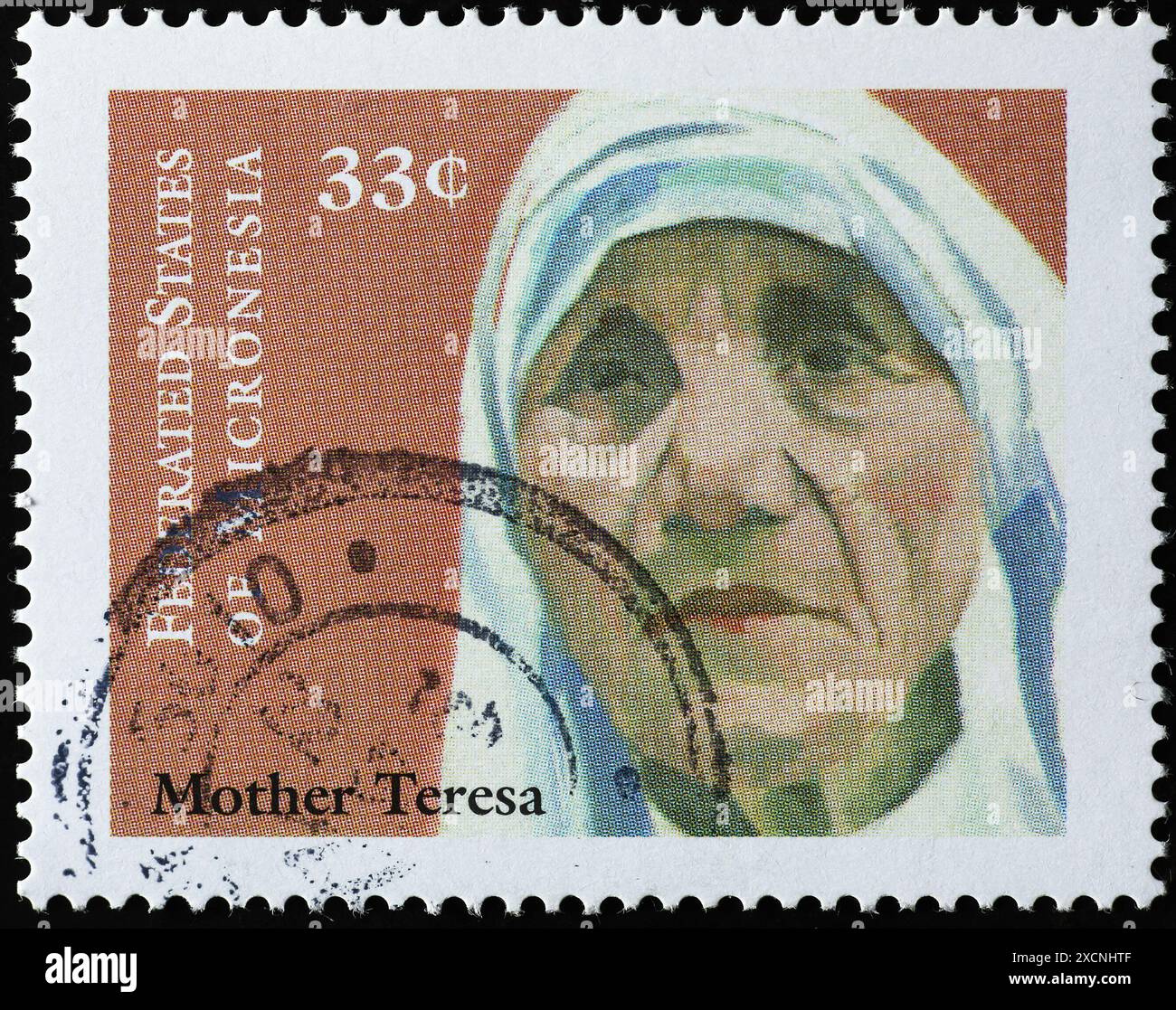 Mother Teresa on postage stamp from Micronesia Stock Photo - Alamy
