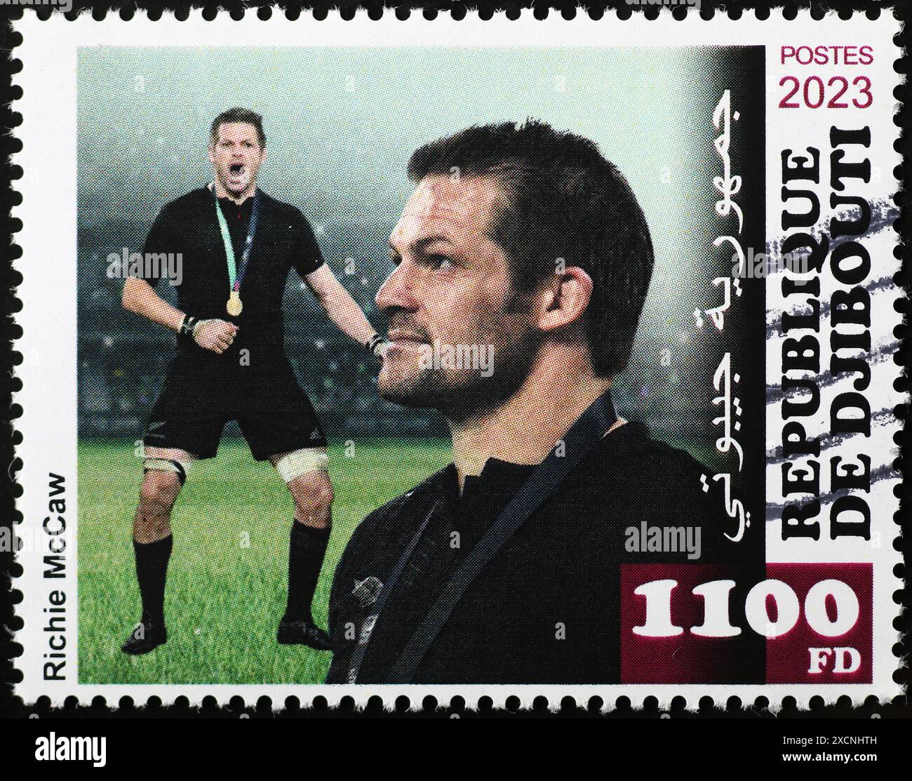 New Zealand rugby player Richie McCaw on celebrated on stamp Stock ...