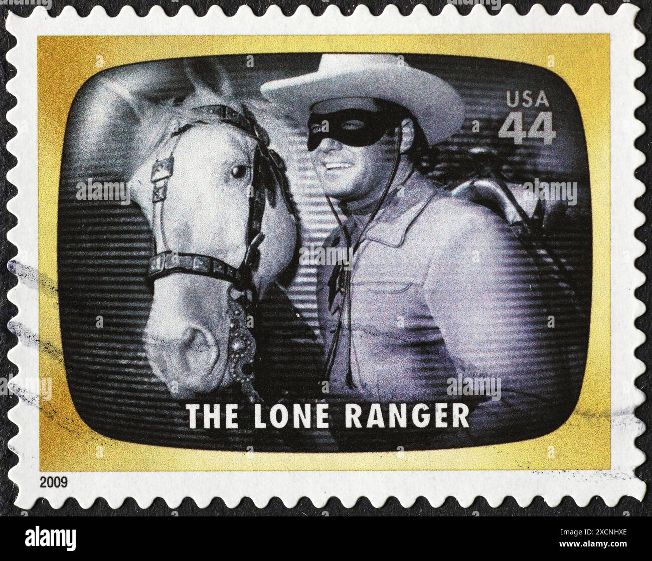 Old TV show The lone ranger on american stamp Stock Photo - Alamy