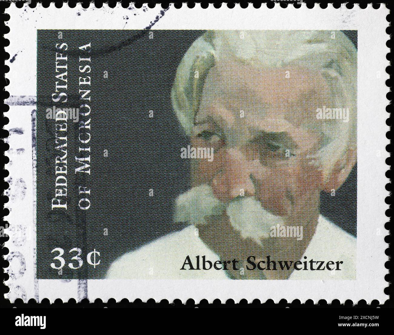 Albert Schweitzer on postage stamp from Micronesia Stock Photo - Alamy