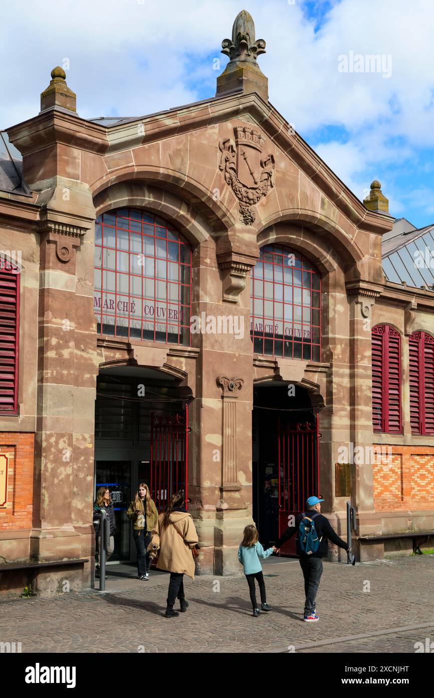 Market hall, historic centre of Colmar, Haut-Rhin department, Alsace ...