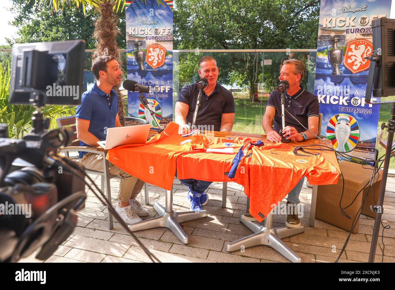 WOLFSBURG, GERMANY - JUNE 18: recording the Telegraaf kick off podcast ...