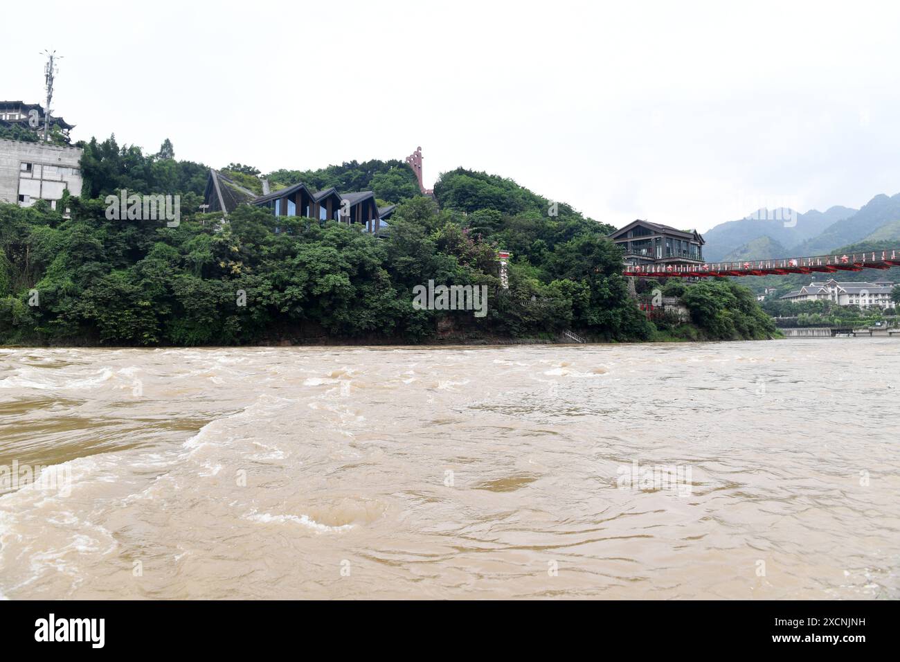 RENHUAI, CHINA - JUNE 18, 2024 - Water level rises in Maotai Township ...