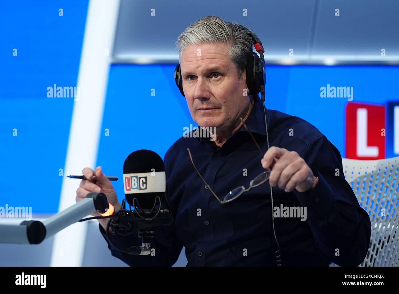 Labour Party leader Sir Keir Starmer during LBC's Nick Ferrari at ...