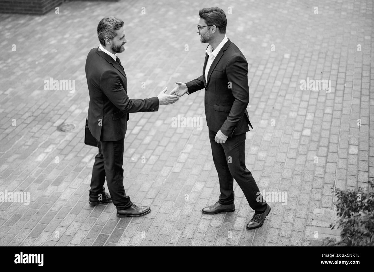 Successful teamwork. Business people shaking hands. Two businessmen ...