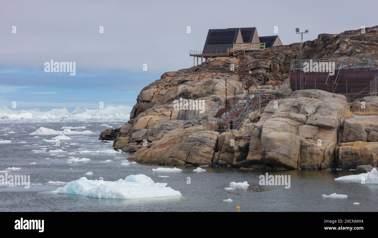 Iliminaq - an isolated village on the edge of Disko Bay in West ...