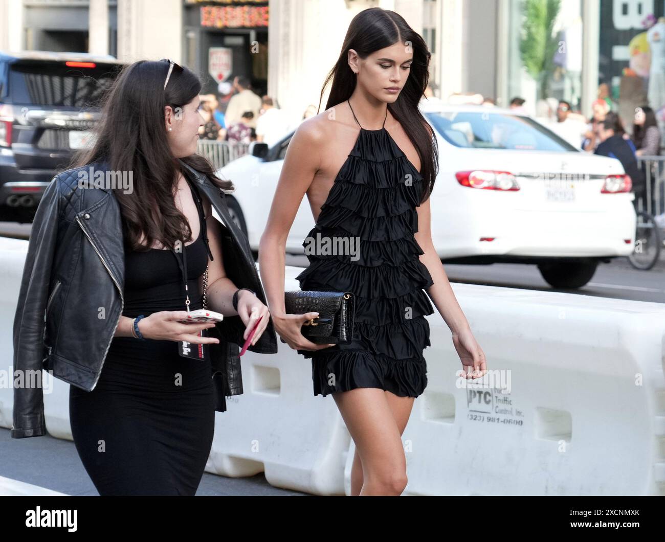 Kaia Gerber arrives at THE BIKERIDERS Los Angeles Premiere held at the ...